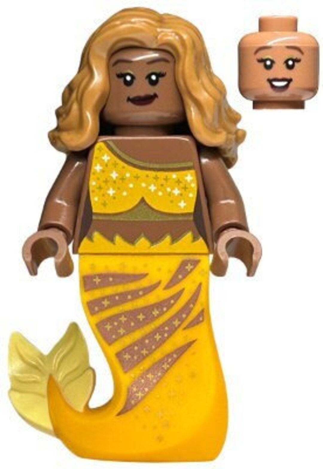 Lego MINIFIGURE Indira Mermaid, Baby Yellow Curved Tail - Etsy