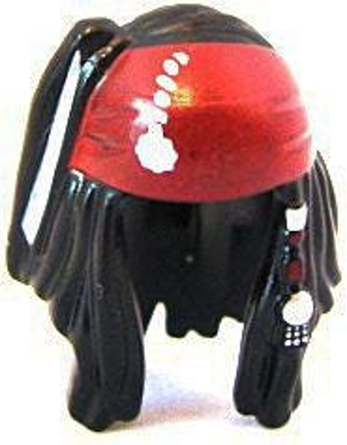 Lego Captain Jack Sparrow, Hair Dreadlocks With Beads and Dark Red ...