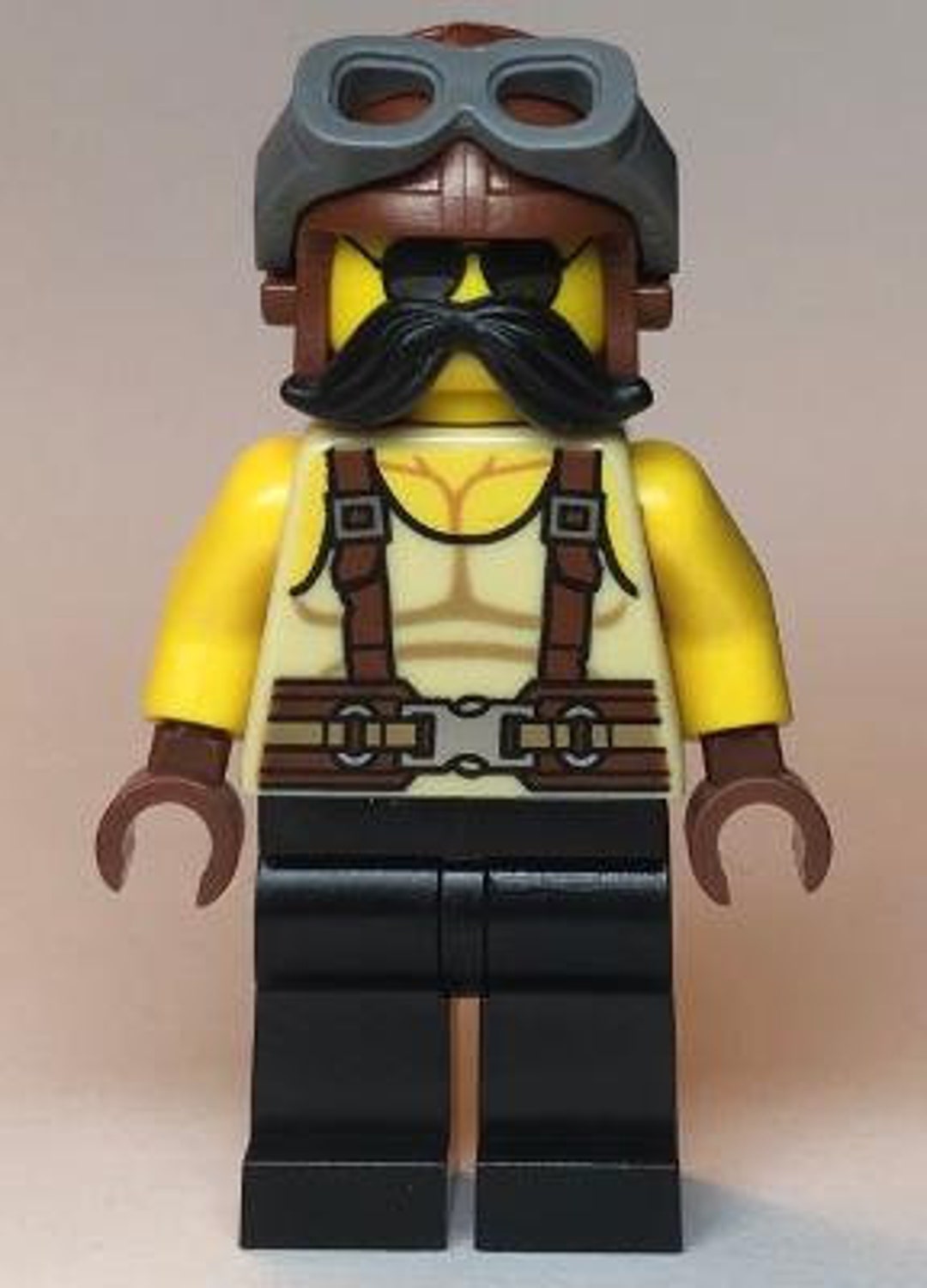 Lego MINIFIGURE Apocalypse Man, Tan Tank Top, Black Moustache, Reddish ...