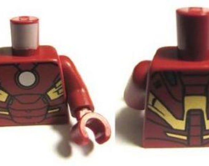 Lego Torso Armor With White Circle Arc Reactor, Gold Panels Pattern ...