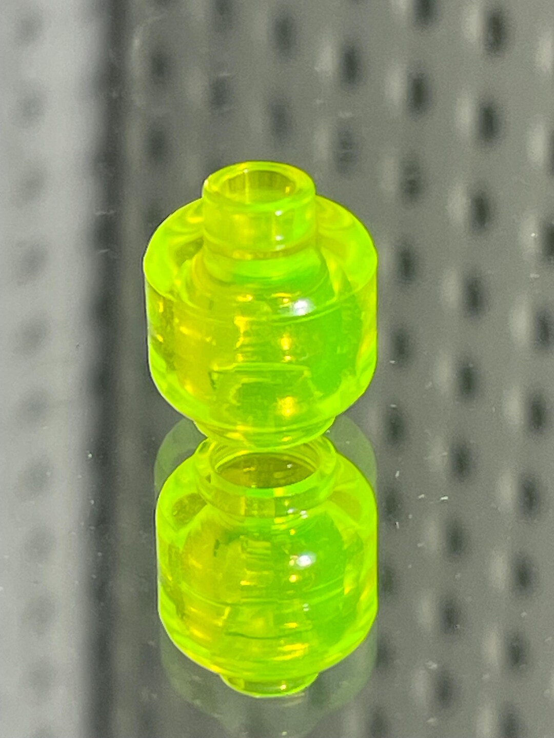 Lego Trans - Neon Green Minifigure, Head (plain) - Etsy