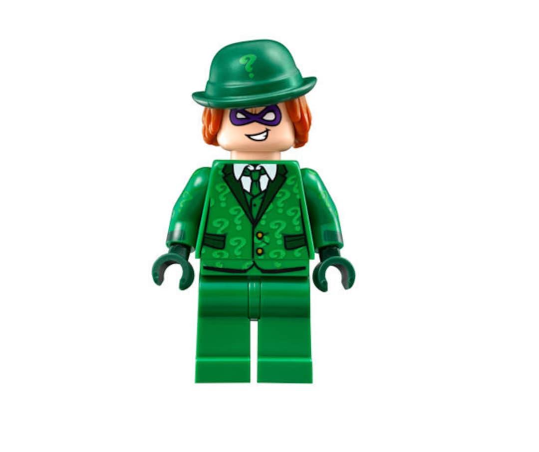 Lego MINIFIGURE the Riddler - Suit and Tie, Hat With Hair - Etsy