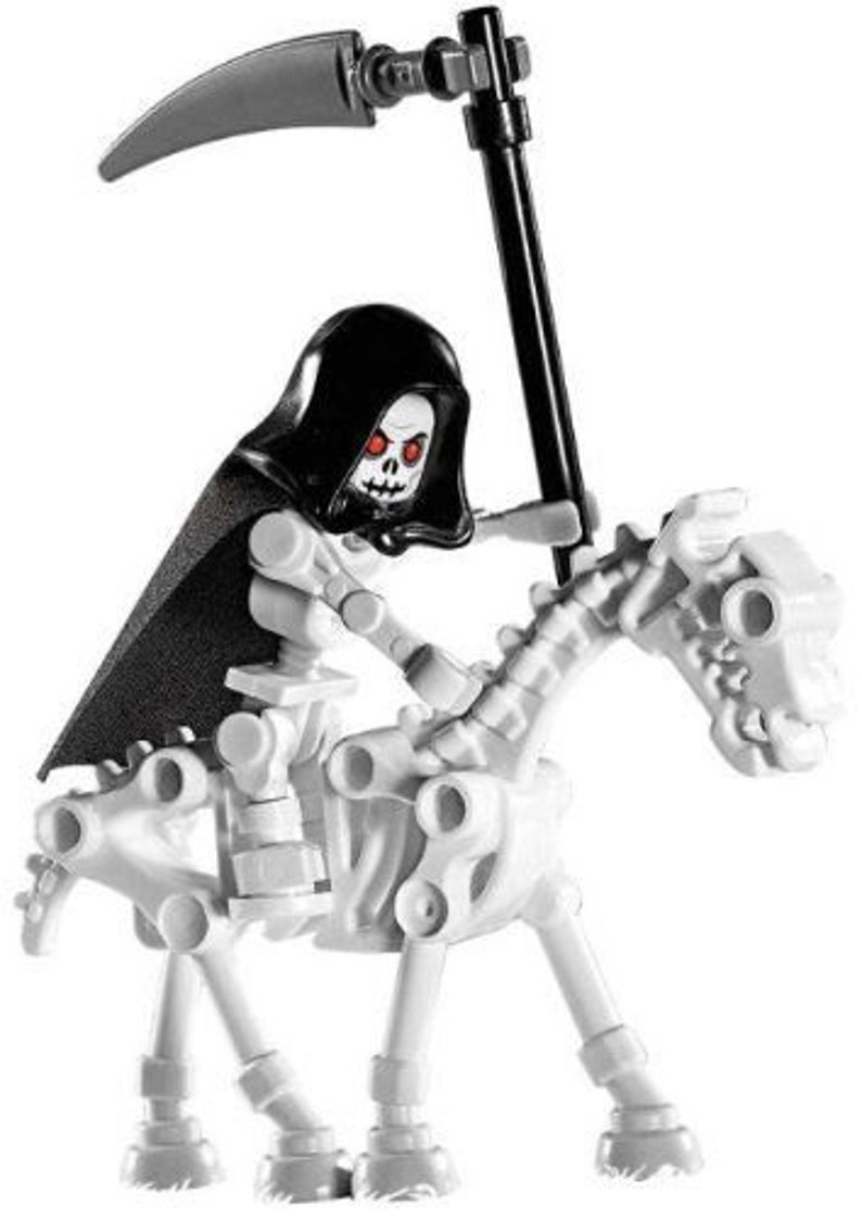 LEGO Death Grim Reaper Skeleton Reaper With Skeleton Horse Loose Castle ...