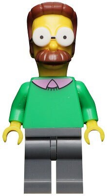 Lego MINIFIGURE Ned Flanders, the Simpsons - Etsy