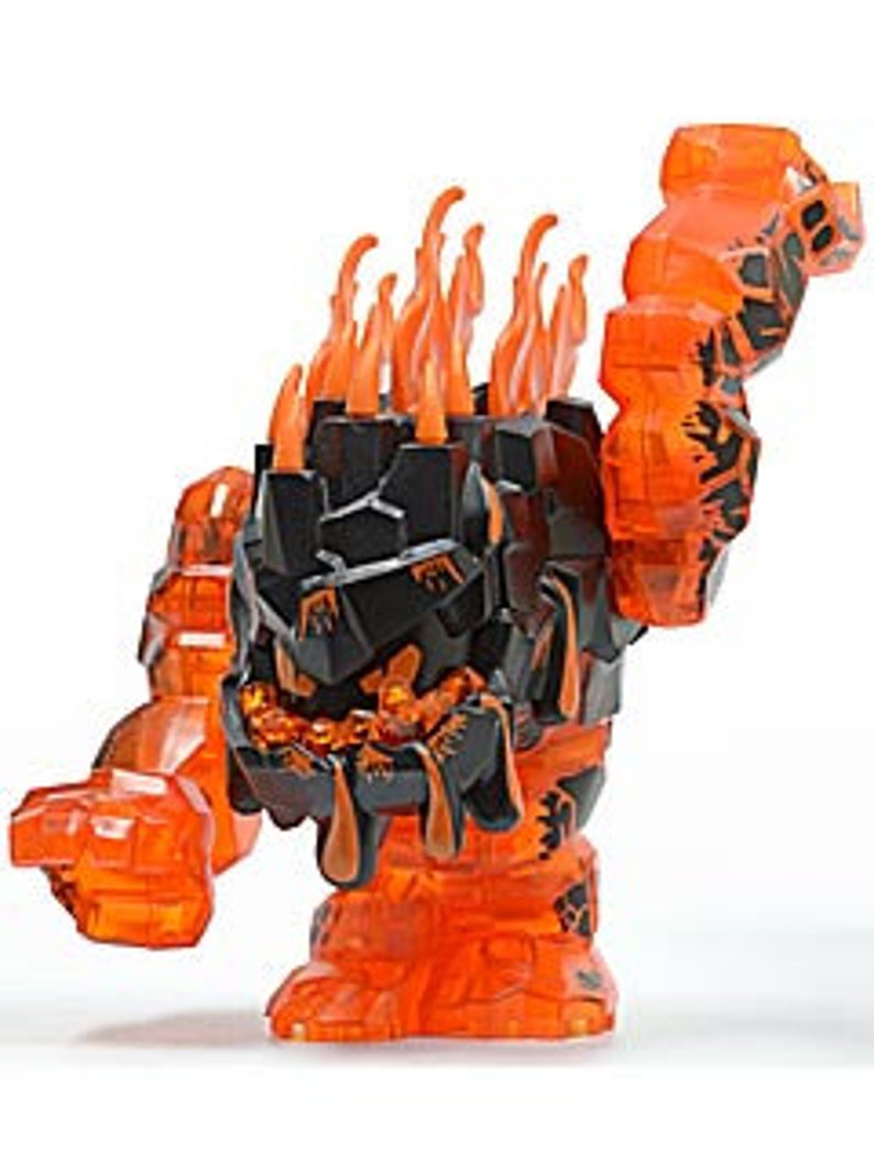 Lego MINIFIGURE Big Figure Eruptorr Rock Monster Rock Lava - Etsy