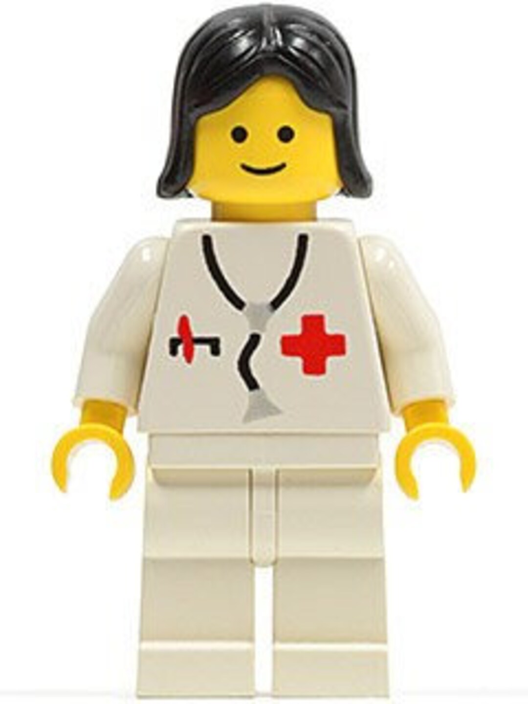 Lego MINIFIGURE Vintage City Doctor - Stethoscope, White Legs, Black ...
