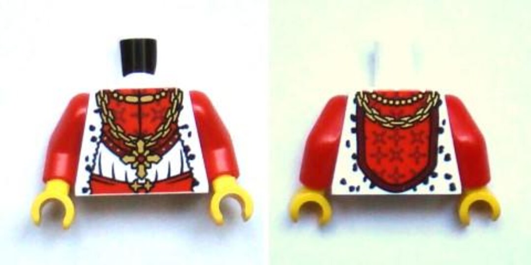 Lego Vintage Torso Castle Kingdoms Gold Chain With Cross and Fur Trim ...