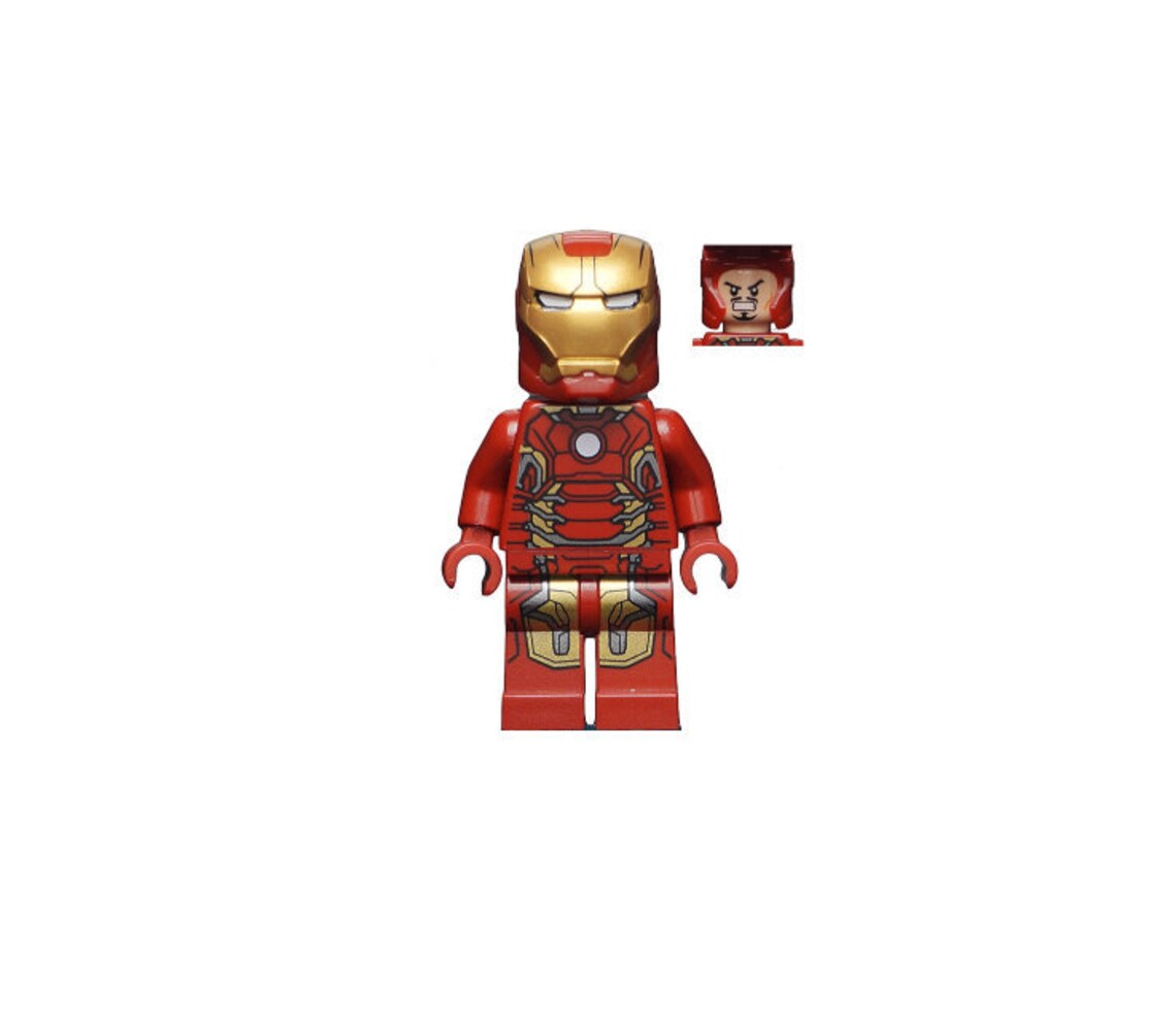 Lego MINIFIGURE Super Hero Iron Man With Iron Man Mark 43 - Etsy