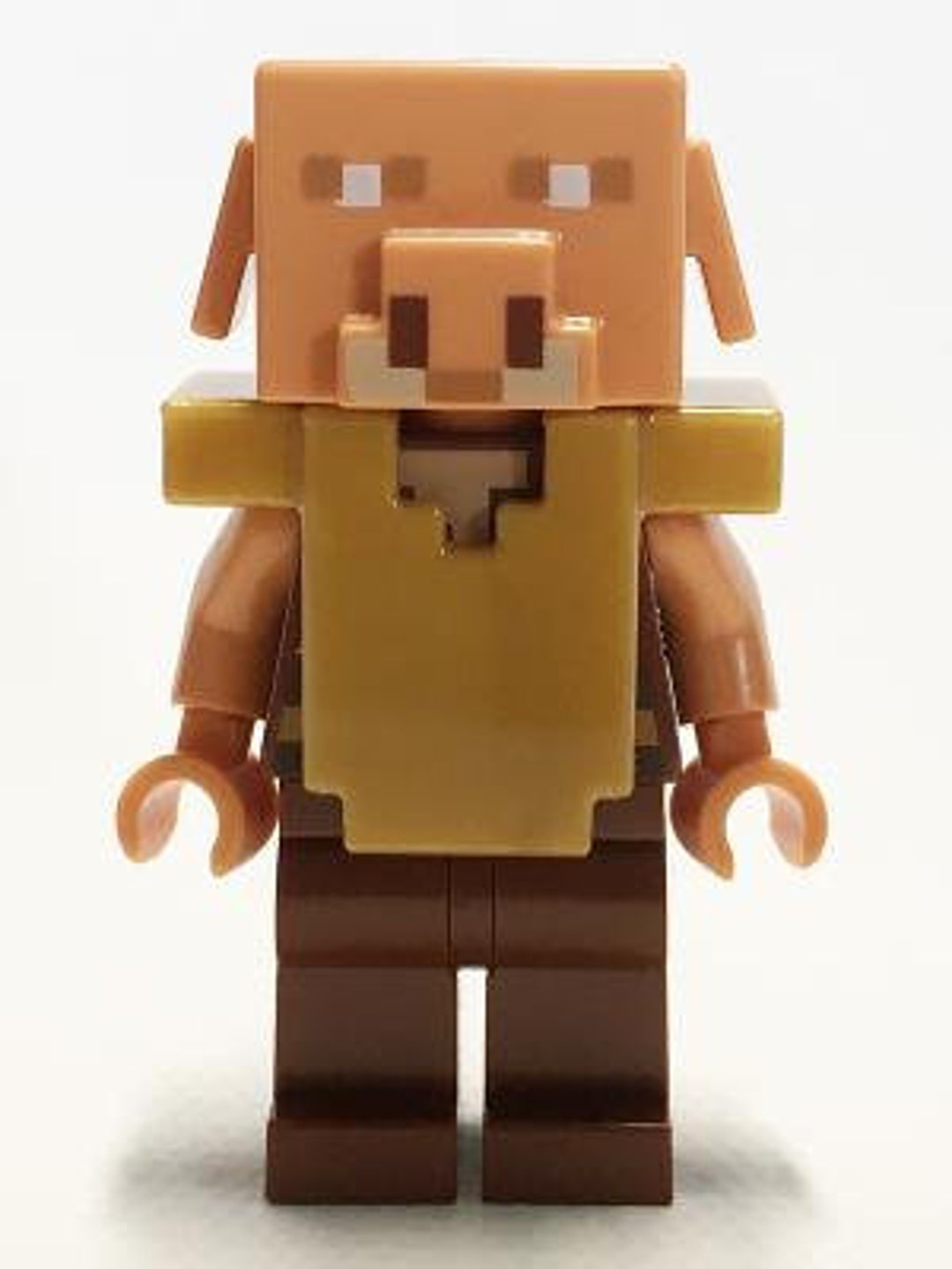 Lego Minifigures Minecraft Piglin - Reddish Brown Legs, Pearl Gold ...