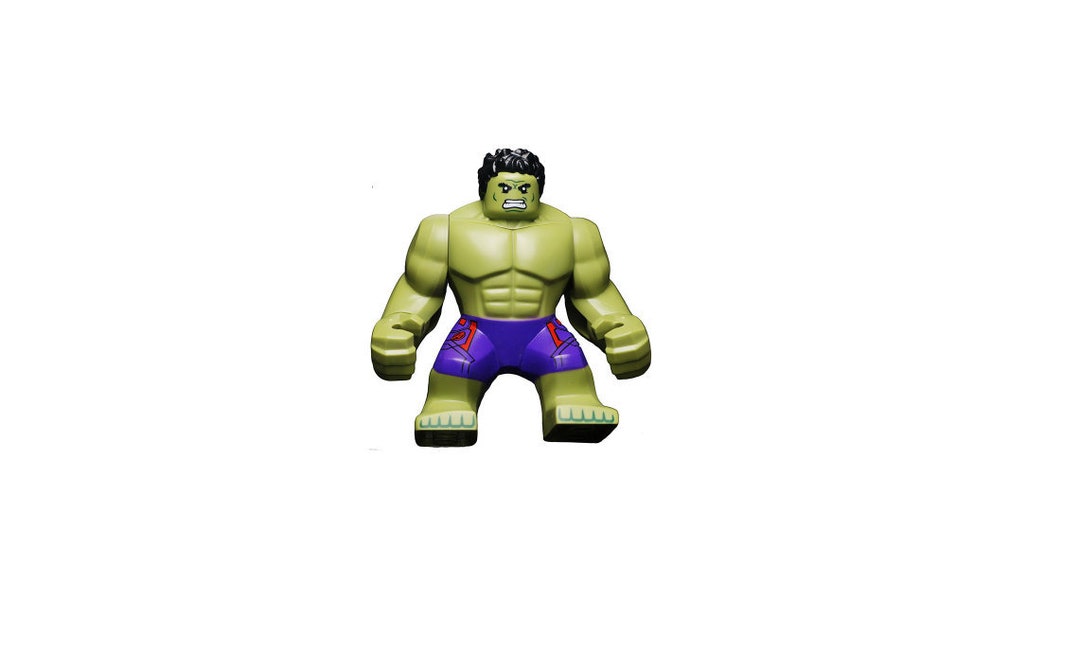 Lego MINIFIGURE Hulk With Black Hair and Dark Purple Pants With ...