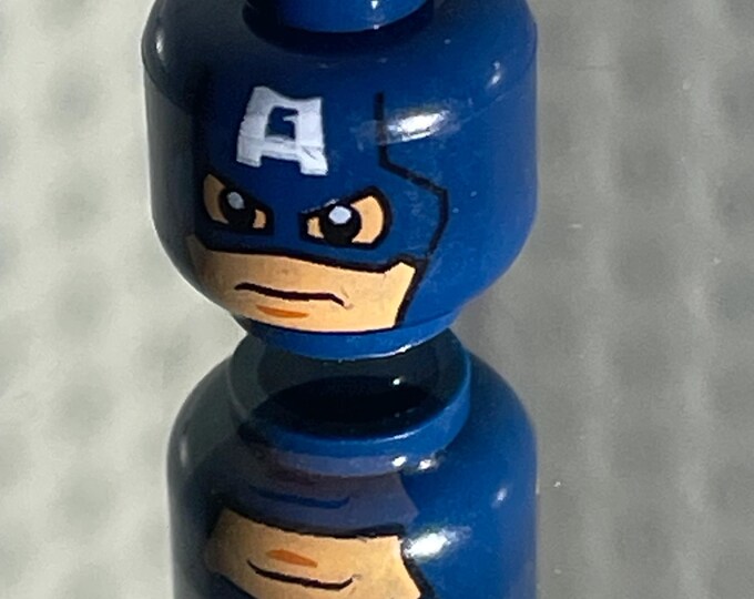 Lego Minifigure, Head Male Mask With Eye Holes and Letter A on Forehead ...