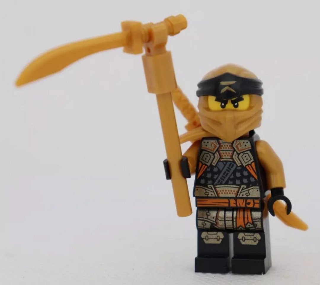 Lego MINIFIGURE Ninjago Cole (golden Ninja) - Crystalized /w Gear - Etsy