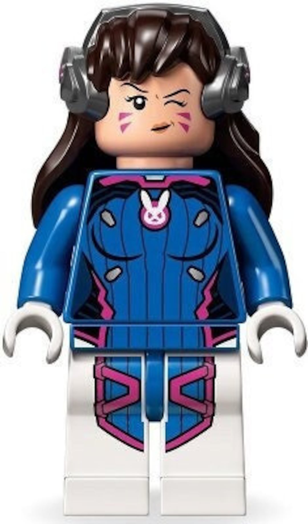 Lego MINIFIGURE Overwatch Cat Girl D.va (hana Song) Blowing Bubblegum ...