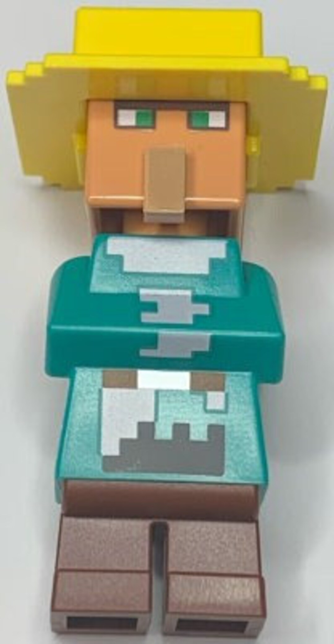 Lego MINIFIGURE Minecraft Villager (farmer) - Snow Biome Outfit, Yellow ...