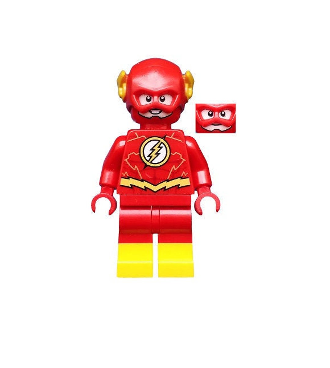 Lego MINIFIGURE the Flash - Gold Outlines on Chest and Yellow Boots - Etsy
