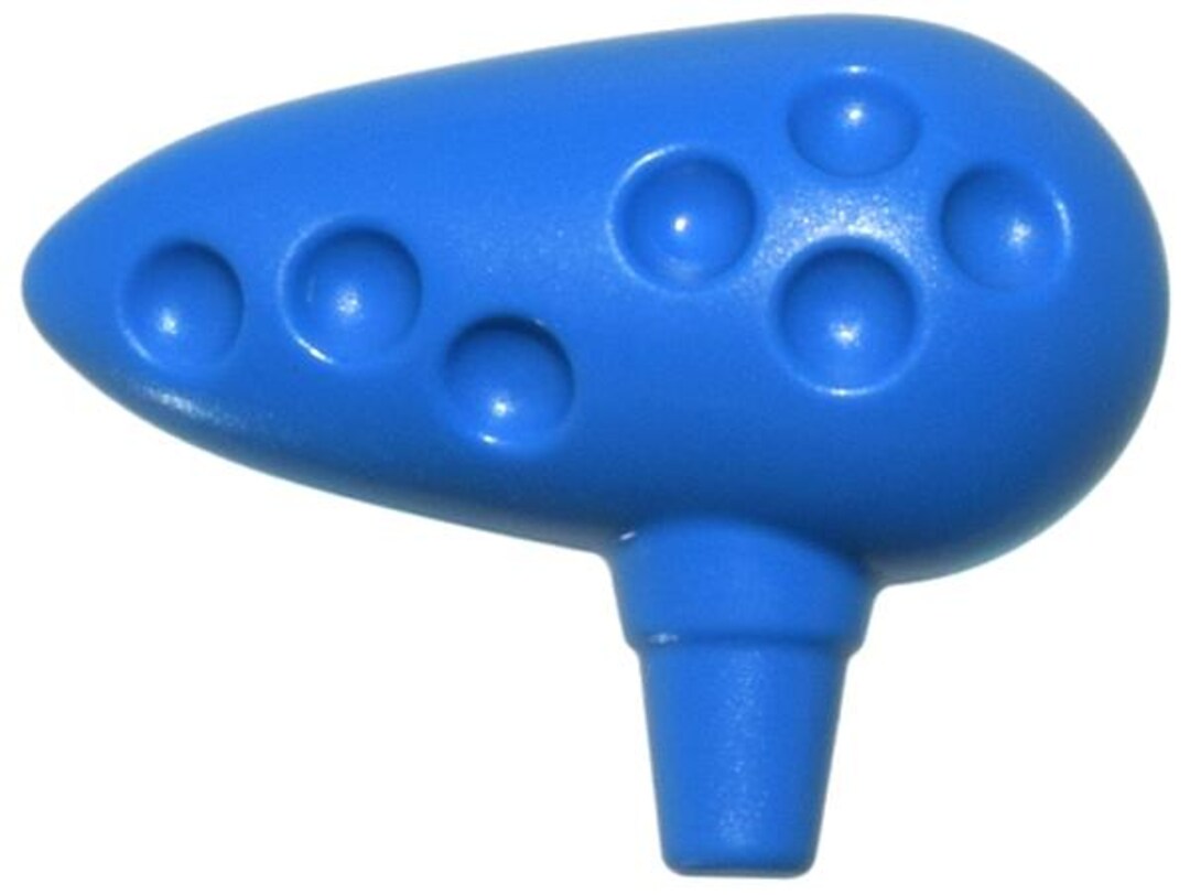 Lego Minifigure, Links Utensil Musical Instrument, Blue Ocarina Flute ...
