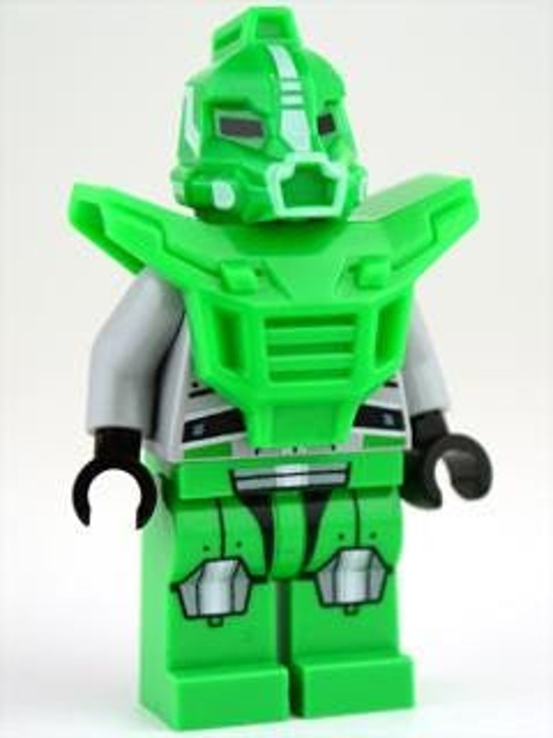 Lego MINIFIGURE AI Evil Robot Soldier Droid Bright Green Sidekick With ...