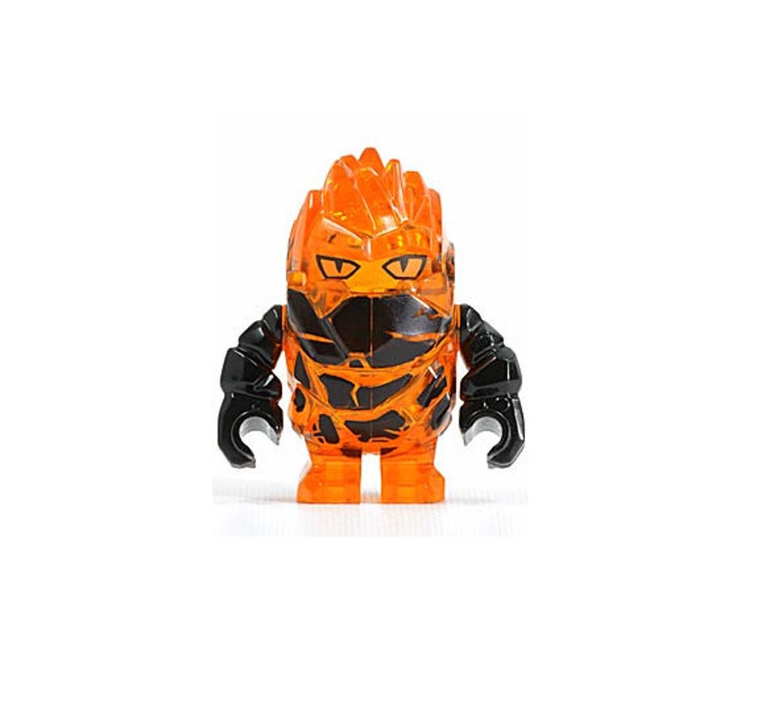 Lego MINIFIGURE Rock Monster - Firax (trans-orange) - Etsy