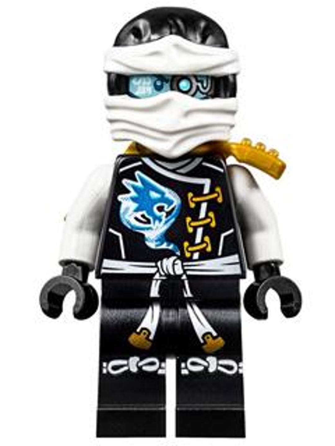 Lego MINIFIGURE Ninjago Zane - Skybound, Pearl Gold Minifigure Armor ...