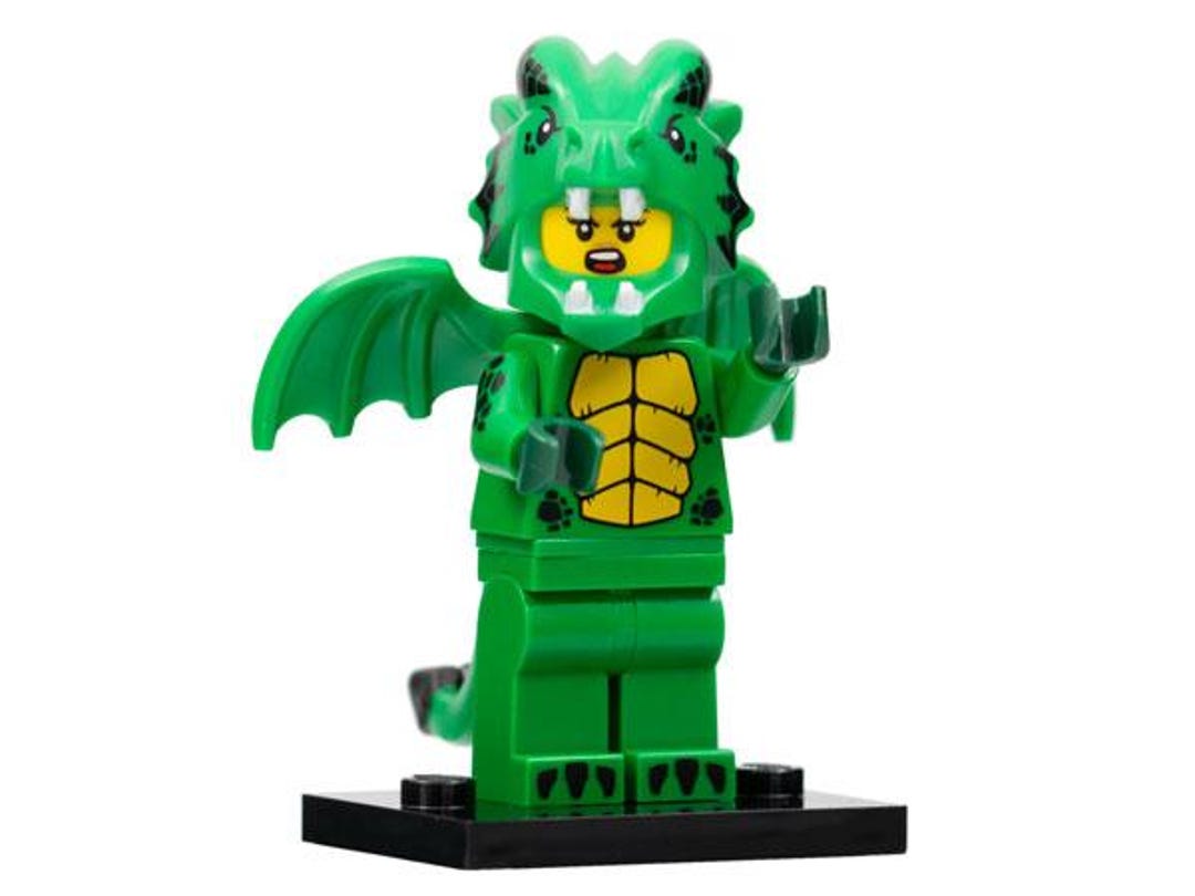 Lego MINIFIGURE Green Dragon Costume, Series 23 - Etsy