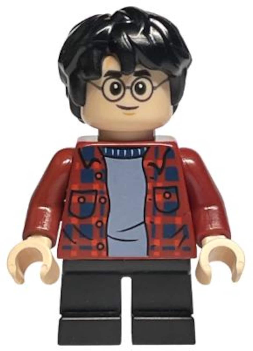 Lego MINIFIGURE Harry Potter Dark Red Torso Plaid Flannel Shirt Open ...