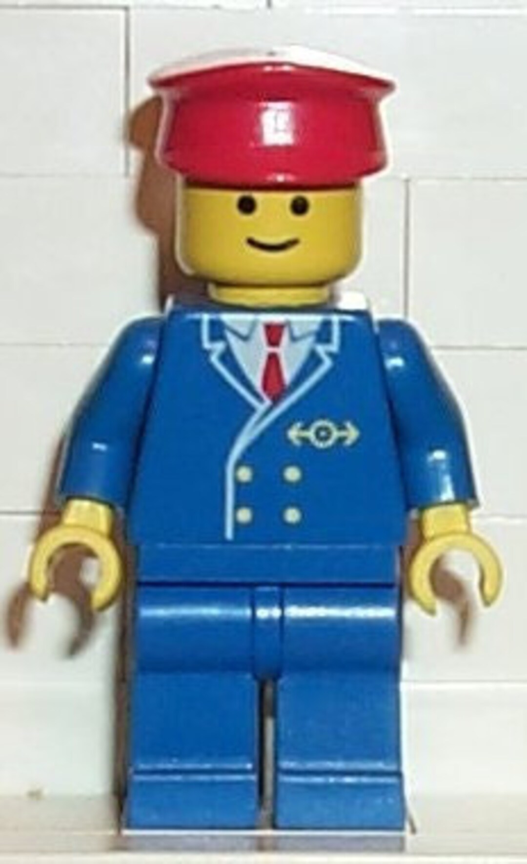 Lego MINIFIGURE Vintage Railway Employee 1, Blue Legs - Etsy