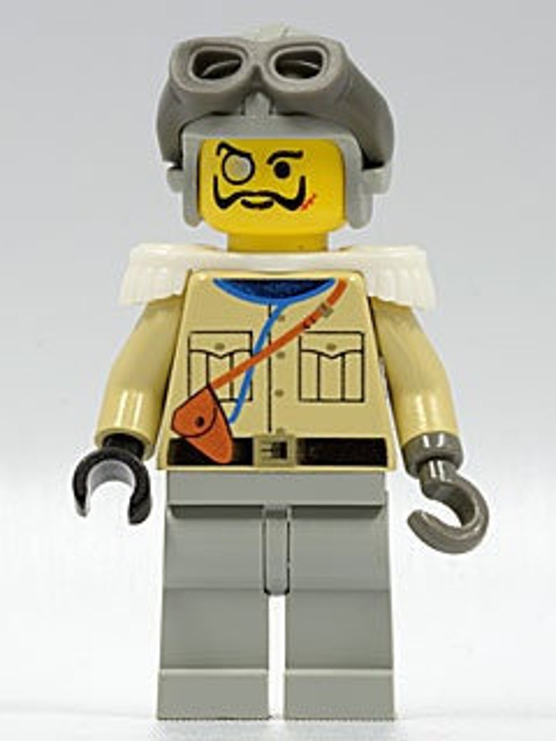 Lego MINIFIGURE Baron Von Barron With Light Gray Aviator Cap - Etsy