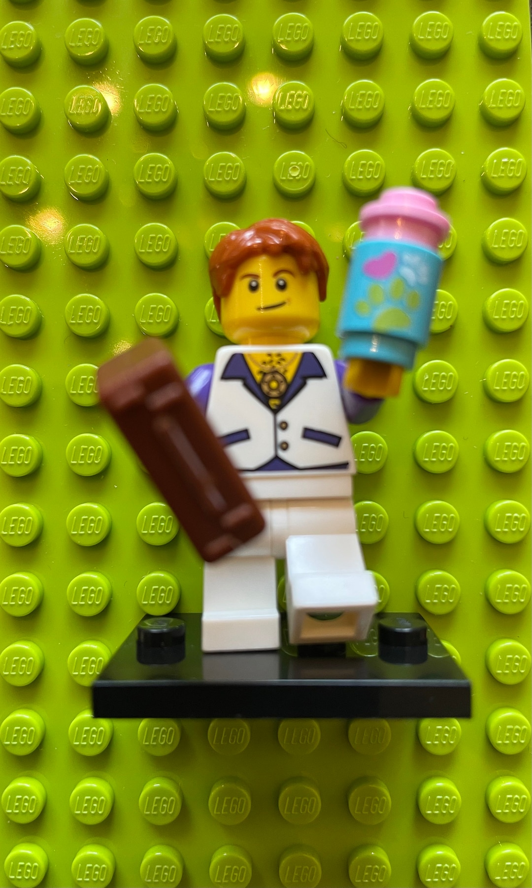 LEGO Minifigure Vintage Musician City Lego Store, Gold Medallion Hairy ...