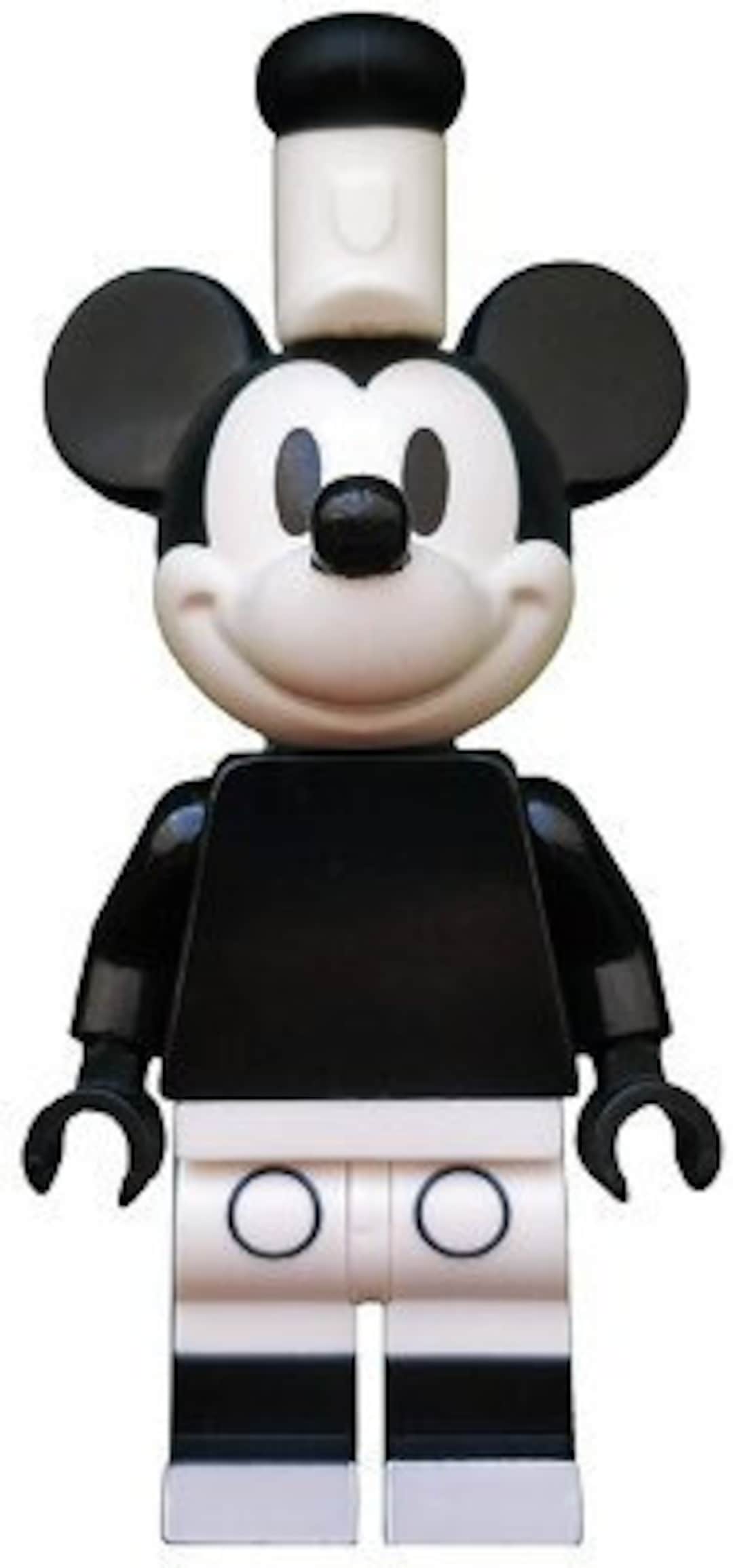 Lego MINIFIGURE Vintage Mickey Mouse - Grayscale, Steamboat Willie ...