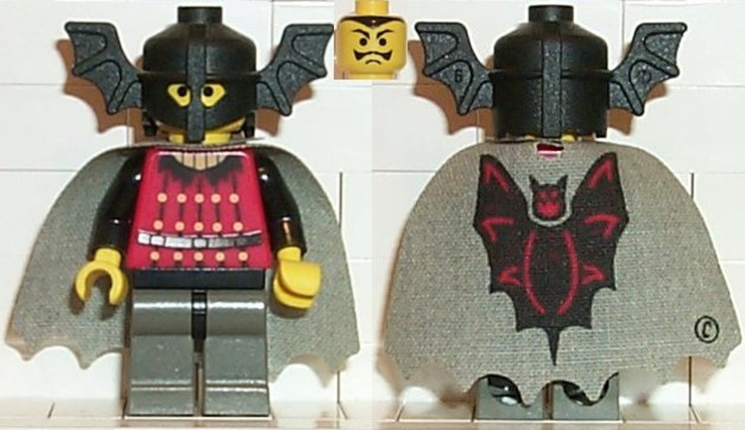 Lego MINIFIGURE Halloween Fright Knights - Bat Lord With Cape - Etsy