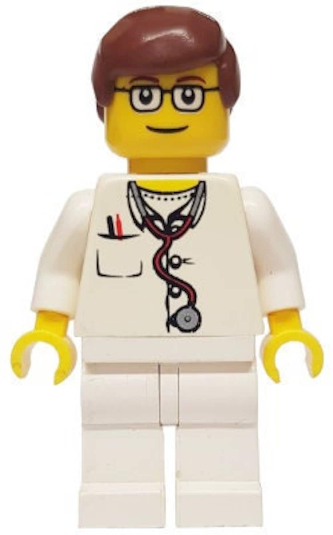 Lego MINIFIGURE City Town Doctor Lab Coat Stethoscope and - Etsy