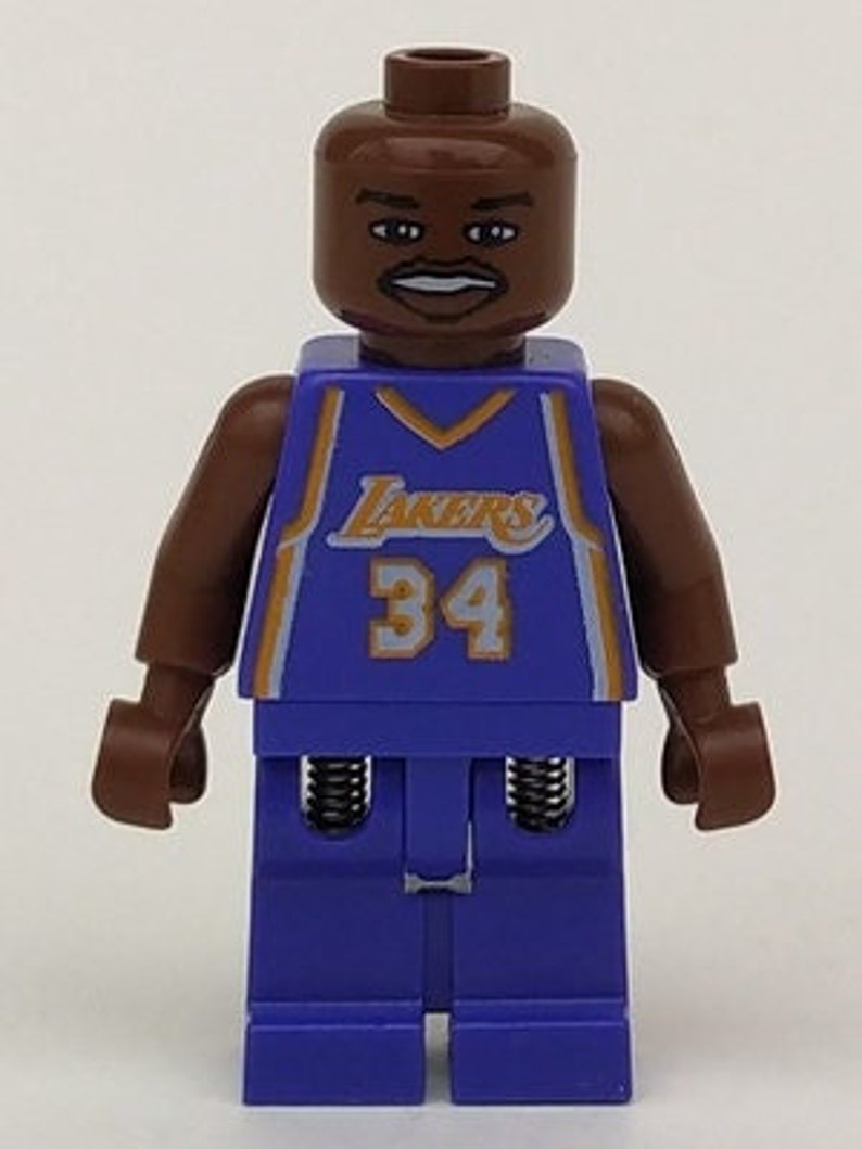 Lego MINIFIGURE NBA Shaquille O'neal, Los Angeles Lakers #34 (road ...