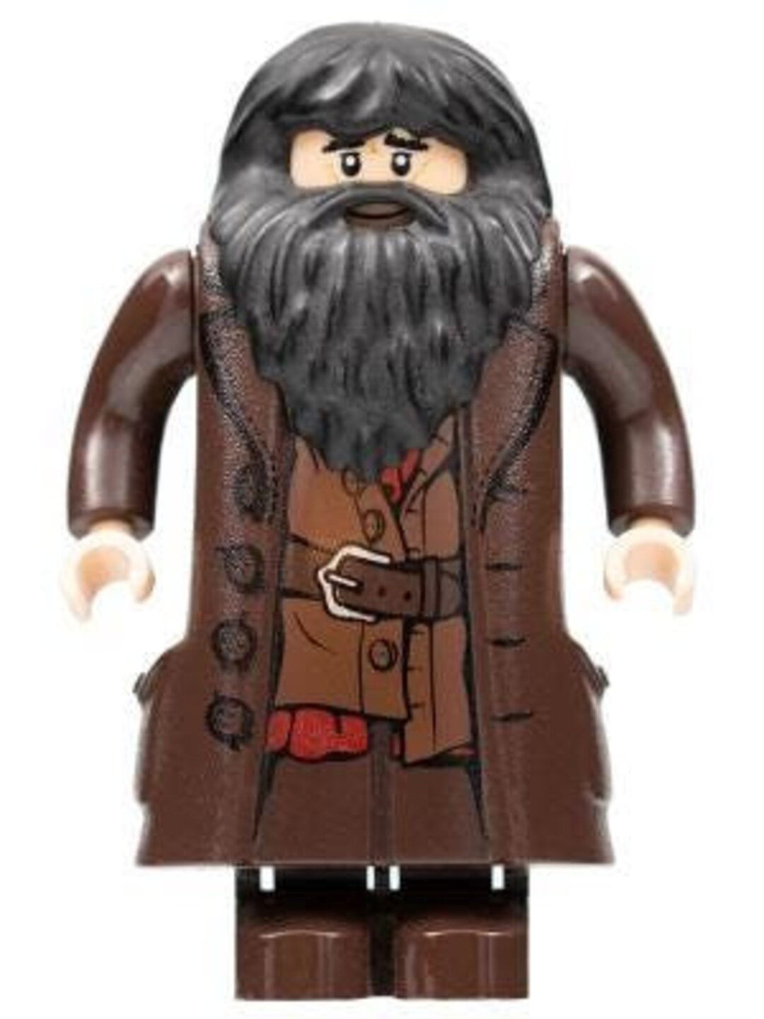 Lego MINIFIGURE Rubeus Hagrid - Dark Brown Topcoat With Buttons (light ...