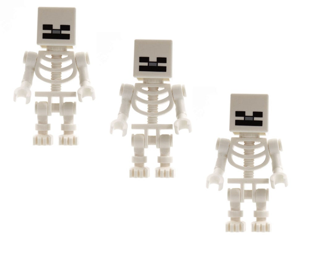 Lego MINIFIGURE Halloween Army Builder Skeleton With Cube Skull ...