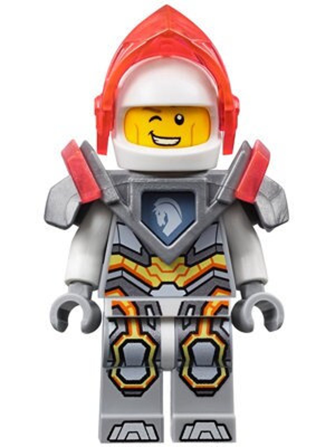 Lego MINIFIGURE Paladin Good Sir Knight Lance - Trans-neon Orange Visor ...