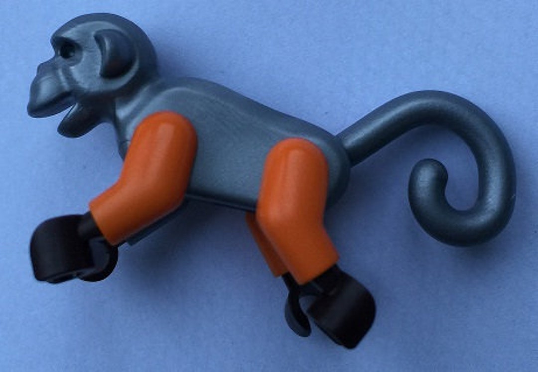 Lego MINIFIGURE Monkey With Dark Brown Hands and Feet, 1 Flat Silver ...