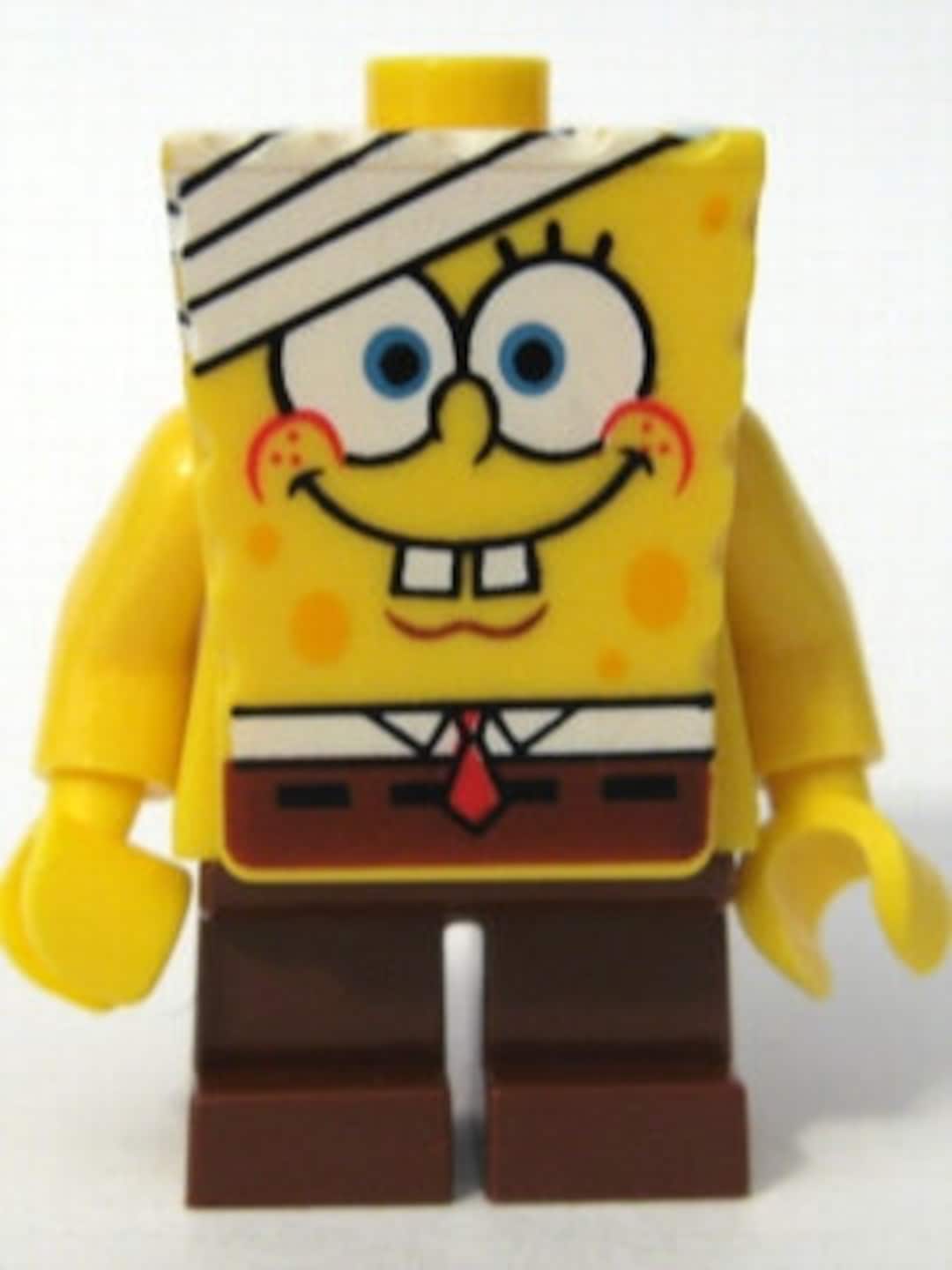 Lego MINIFIGURE Spongebob - Bandage on Head - Etsy