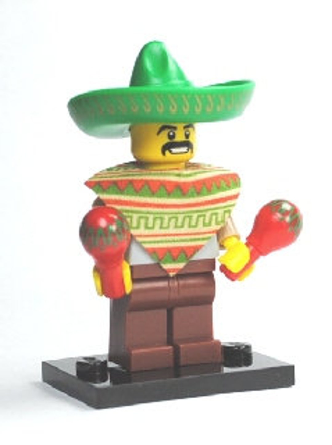 Lego MINIFIGURE Sombrero Poncho Mariachi, /w Musical Instruments, 2x ...