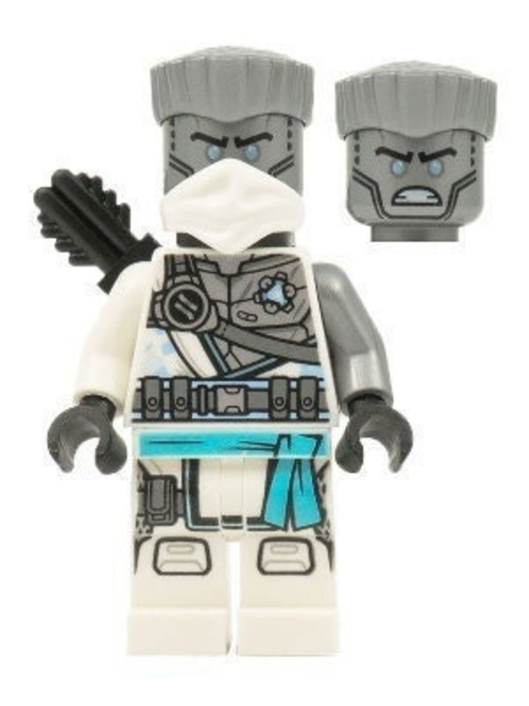 Lego MINIFIGURE NINJAGO Zane - the Island, Mask and Hair, Quiver - Etsy