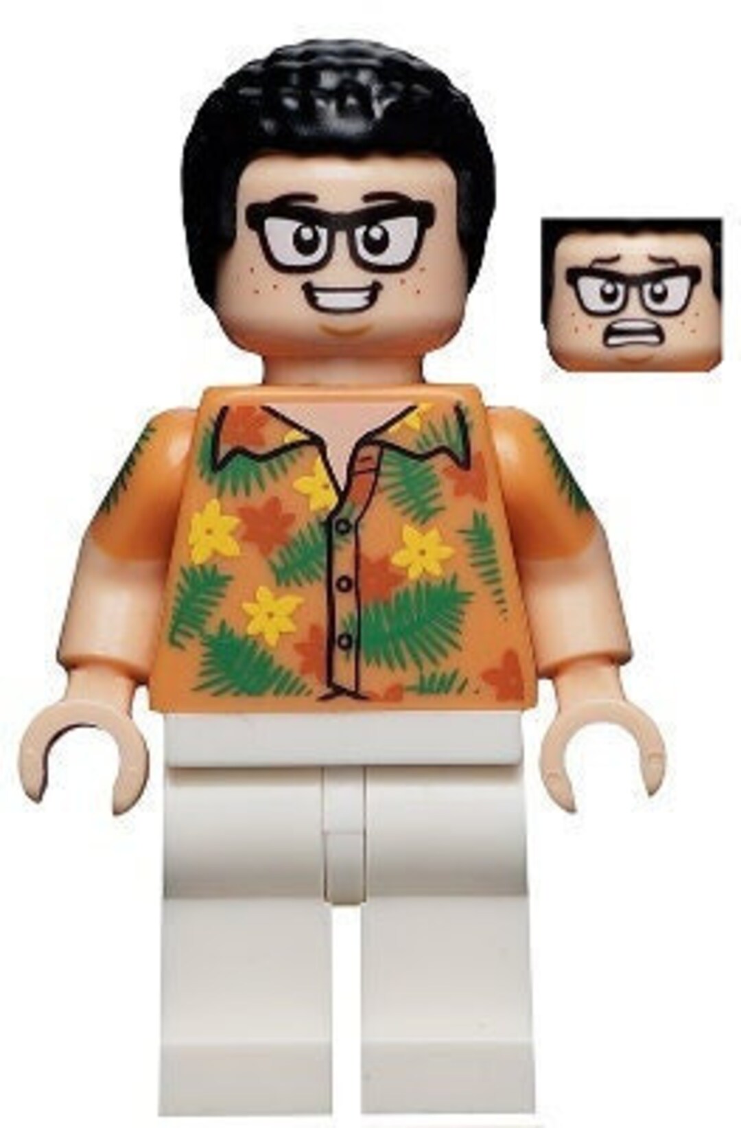 LEGO Minifigure Bad Boy Hacker Danny Nedermeyer - Flower Hawaiian Shirt ...