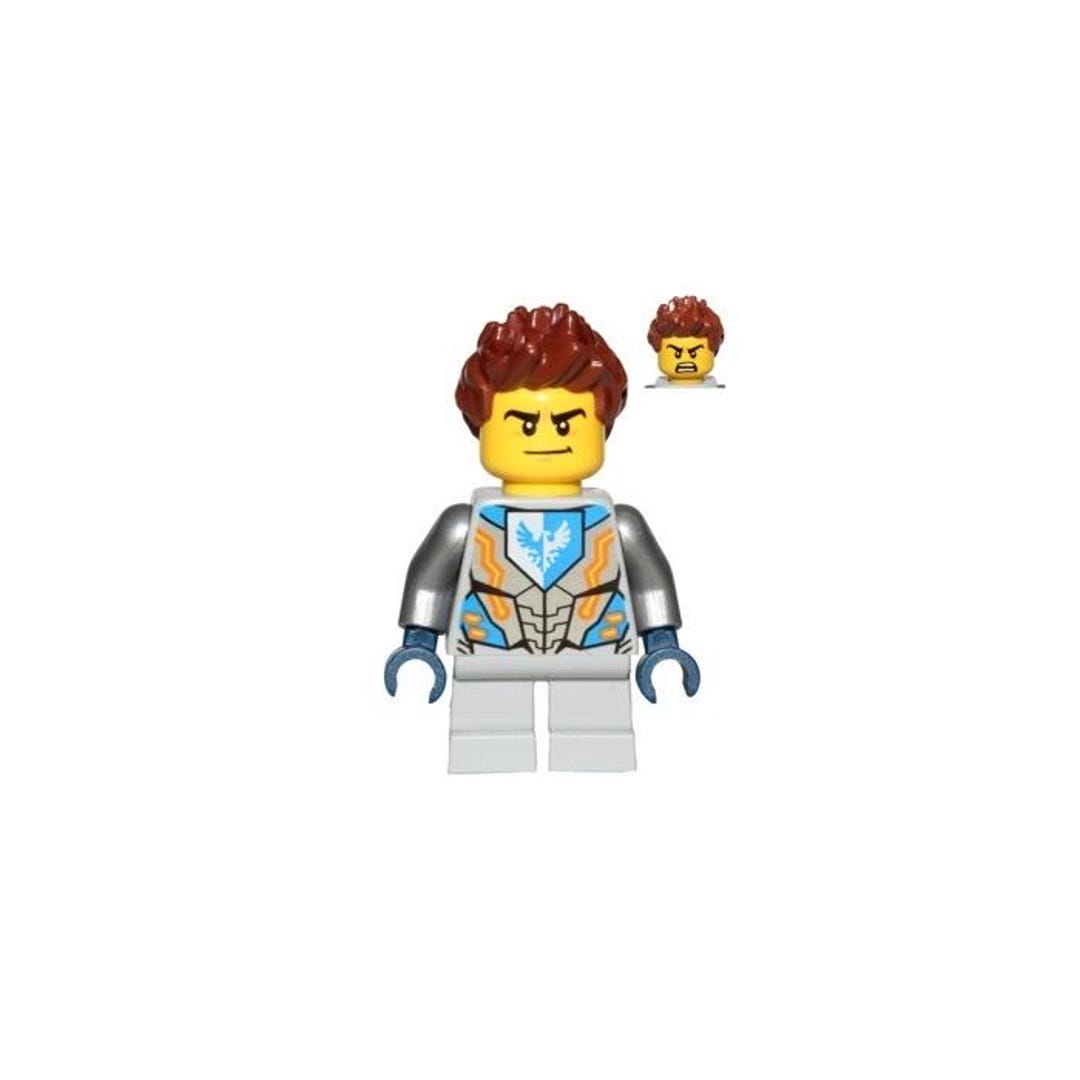 Lego MINIFIGURE NEXO KNIGHTS Clay Moorington - Hair, Short Legs (kid ...