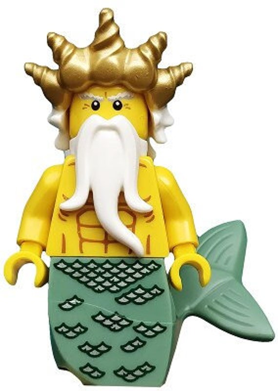 Lego MINIFIGURE Poseidon Ocean King Merman - Etsy