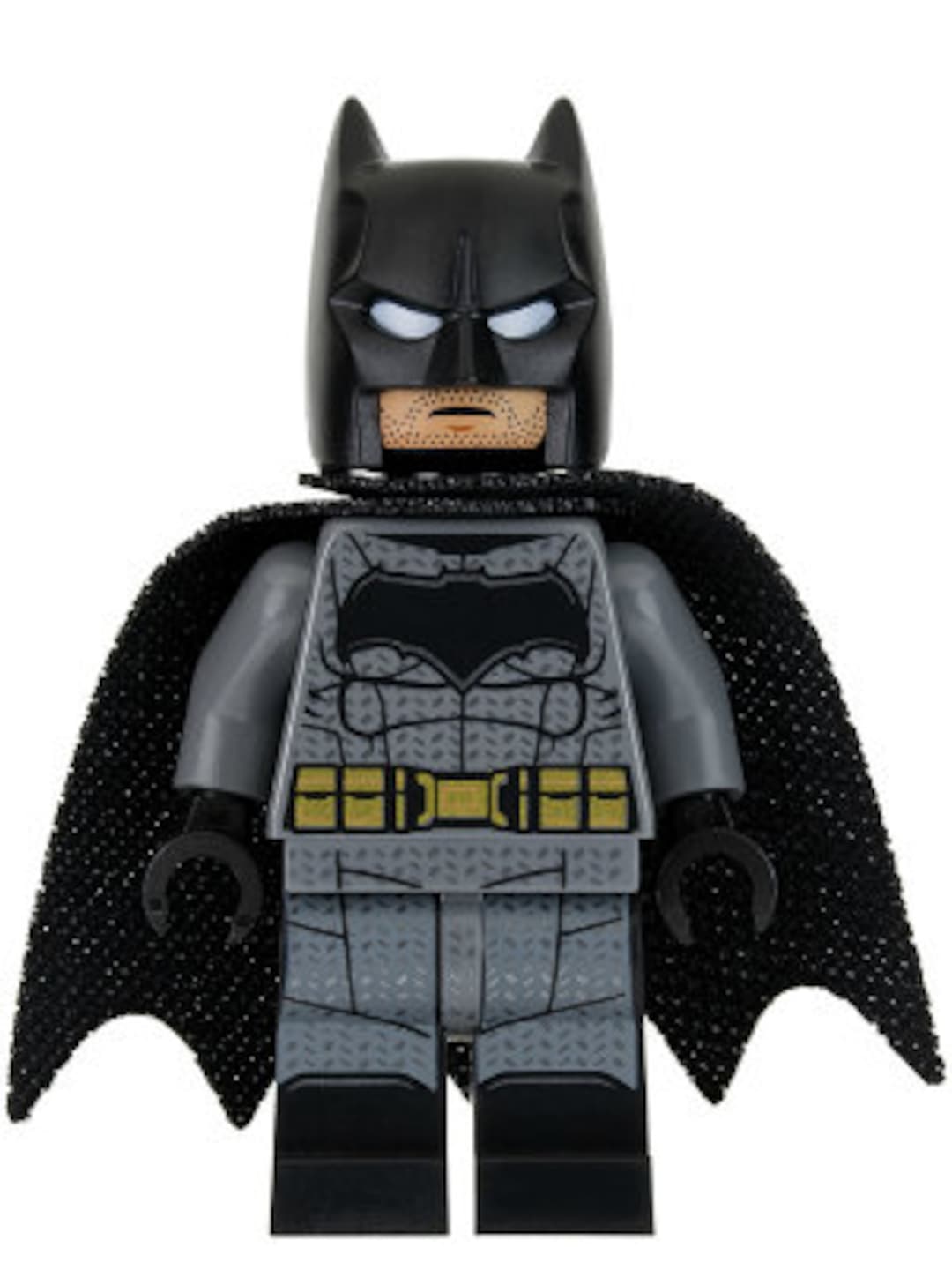Lego MINIFIGURE Super Hero Batman - Dark Bluish Gray Suit, Gold Belt ...