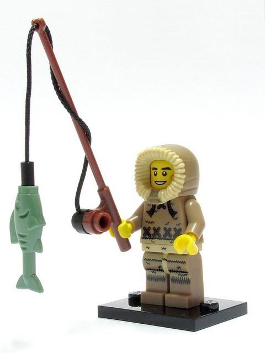 LEGO Minifigure Inuit Ice Fisherman, Series 5 (complete Set With Stand ...