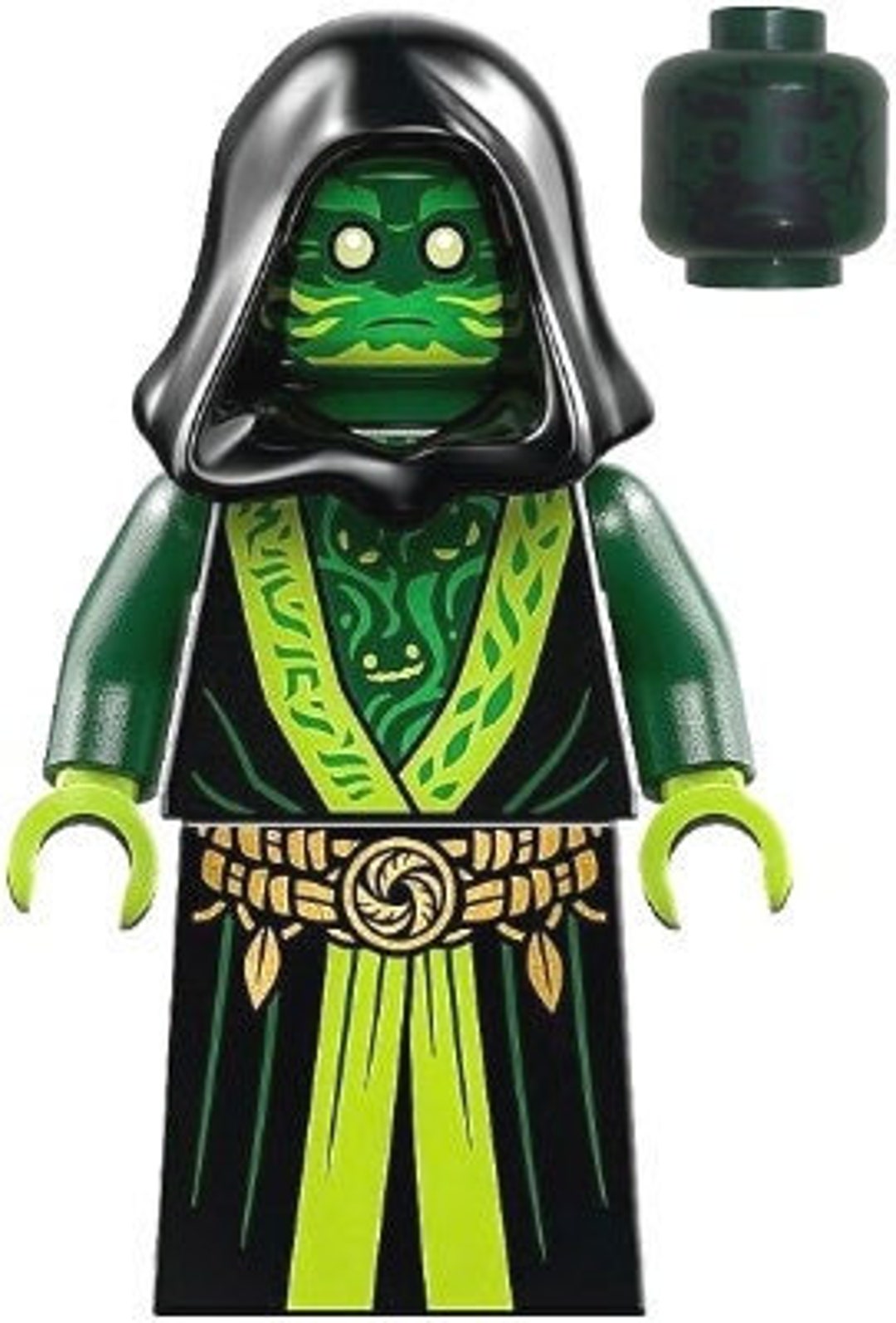 Lego MINIFIGURE Halloween Spirit of the Temple Death Cult Black Torso ...