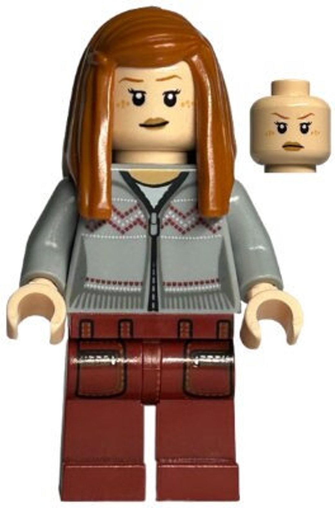 Lego MINIFIGURE Ginny Weasley - Light Bluish Gray Knitwear, Dark Red ...