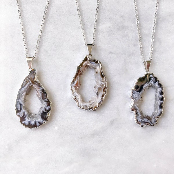 Geode Necklace - Etsy