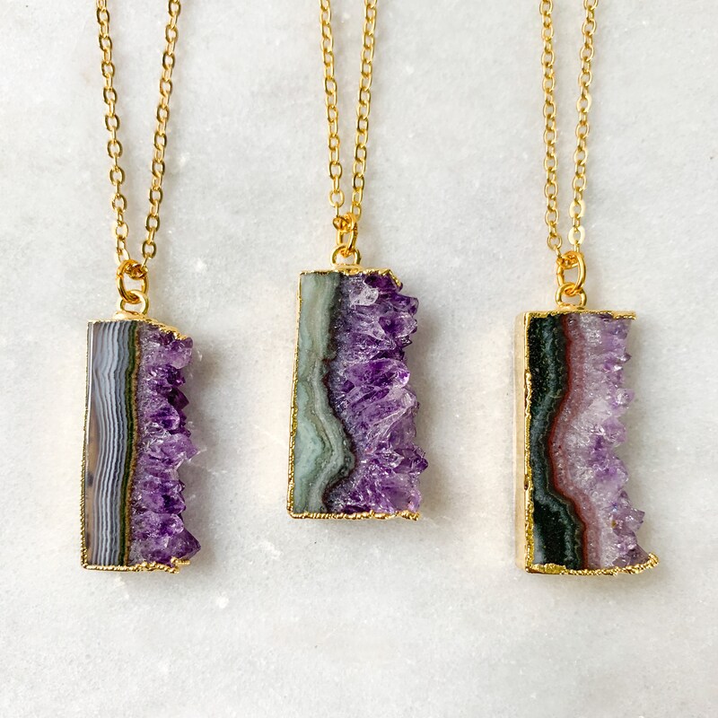 Geode Necklace - Etsy