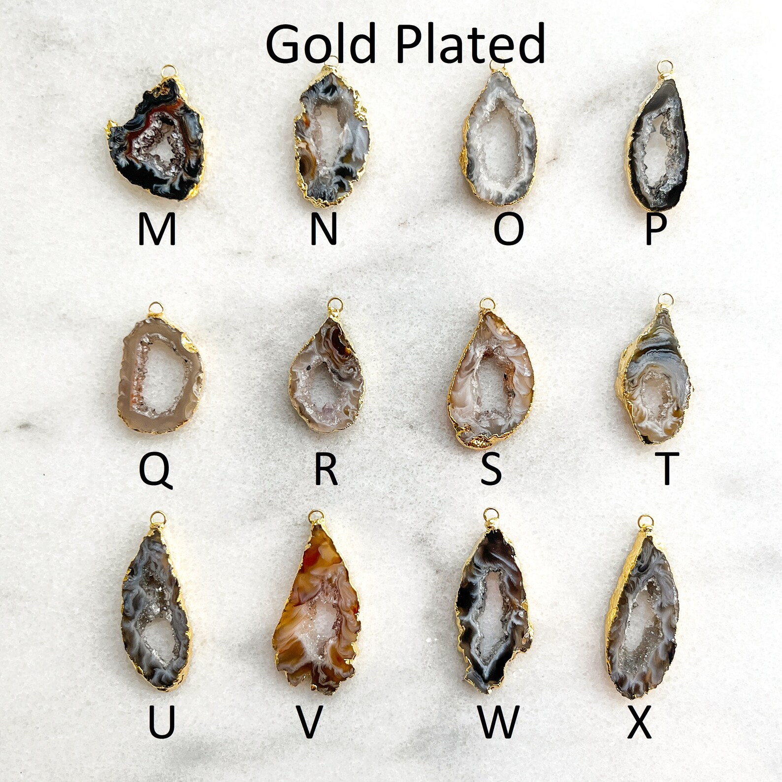 Small Silver Geode Necklace Bridesmaid Gift Druzy Slice Dainty - Etsy