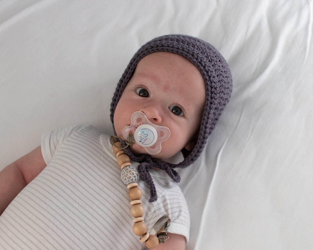 Newborn Boy Bonnet, Classic Baby Bonnet, Crochet Baby Boy Hat, Baby Boy ...